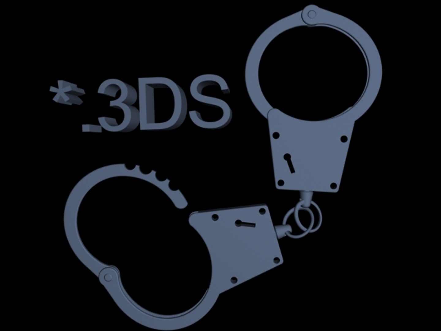 Hi Russian Swat Handcuffs 3d Model