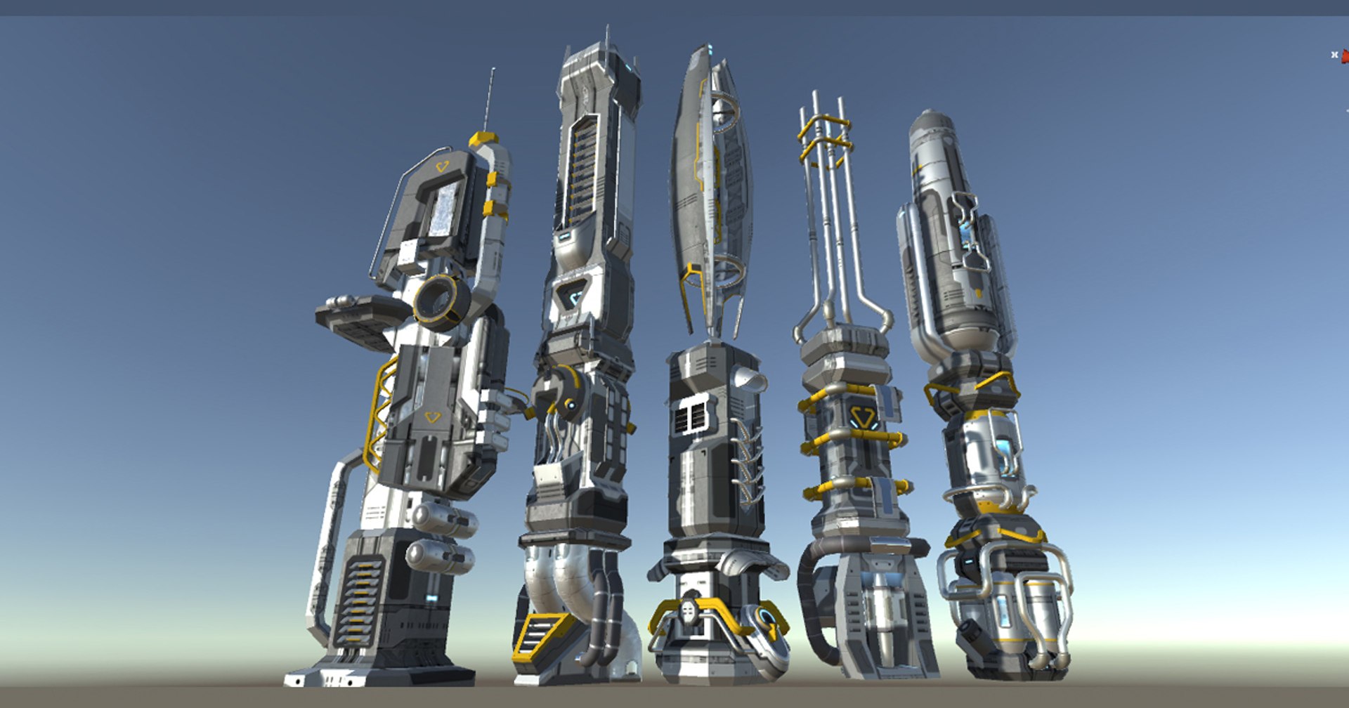 3D Scifi Buildings Modular Animation Model - TurboSquid 1219322