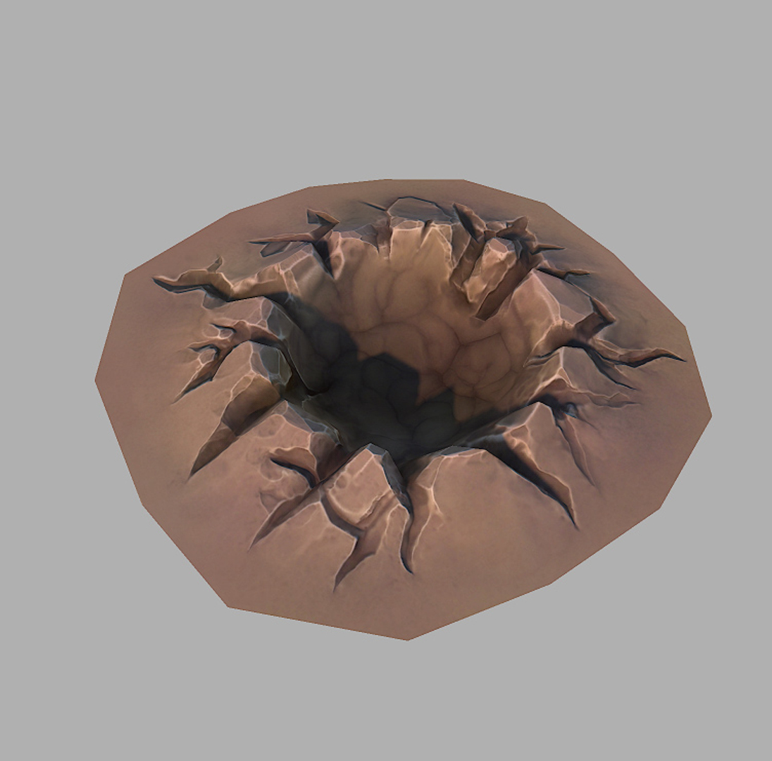 Cartoon Crater 3d Max