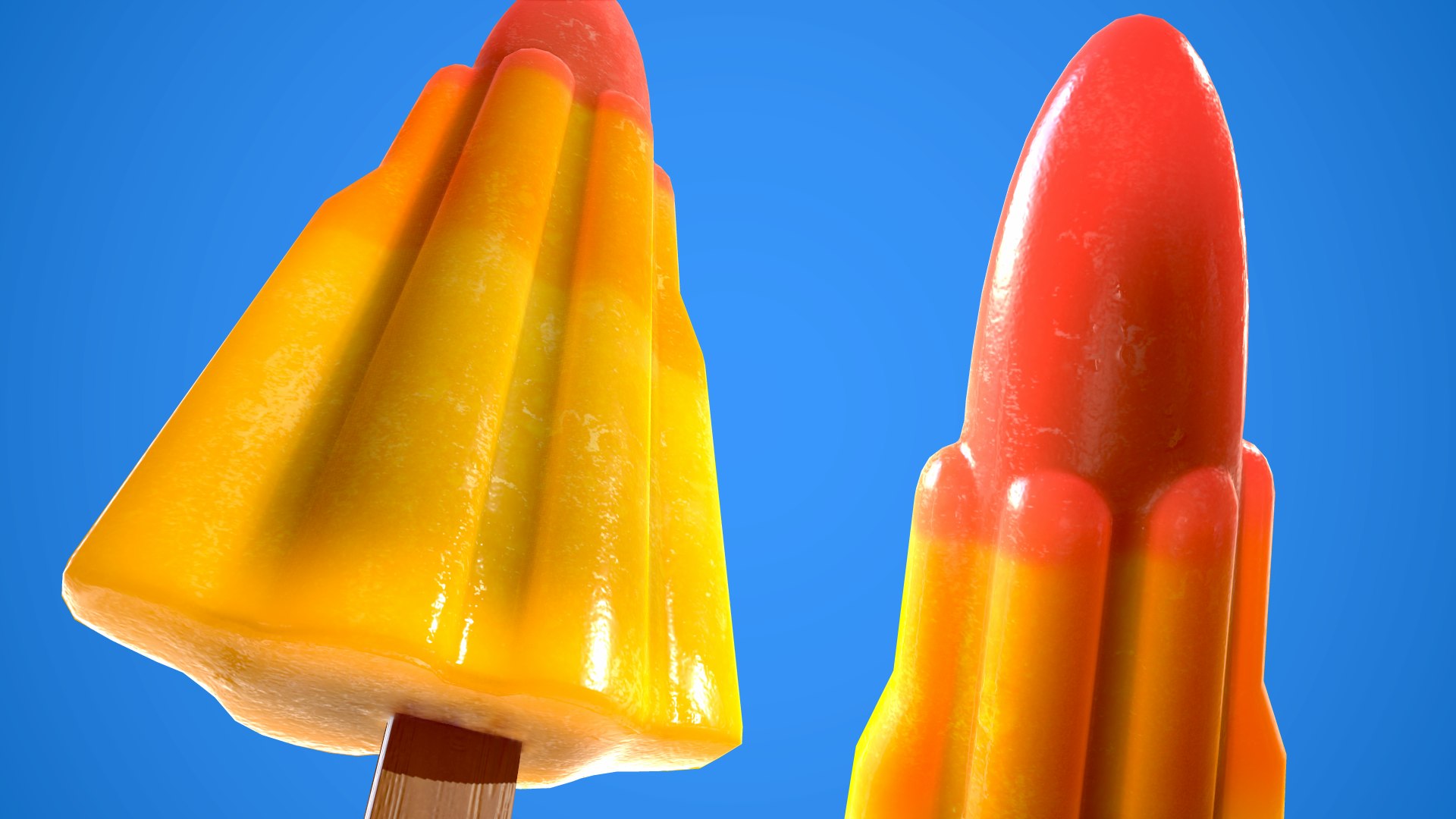 Ice Rocket Lolly 3D Model - TurboSquid 1490161