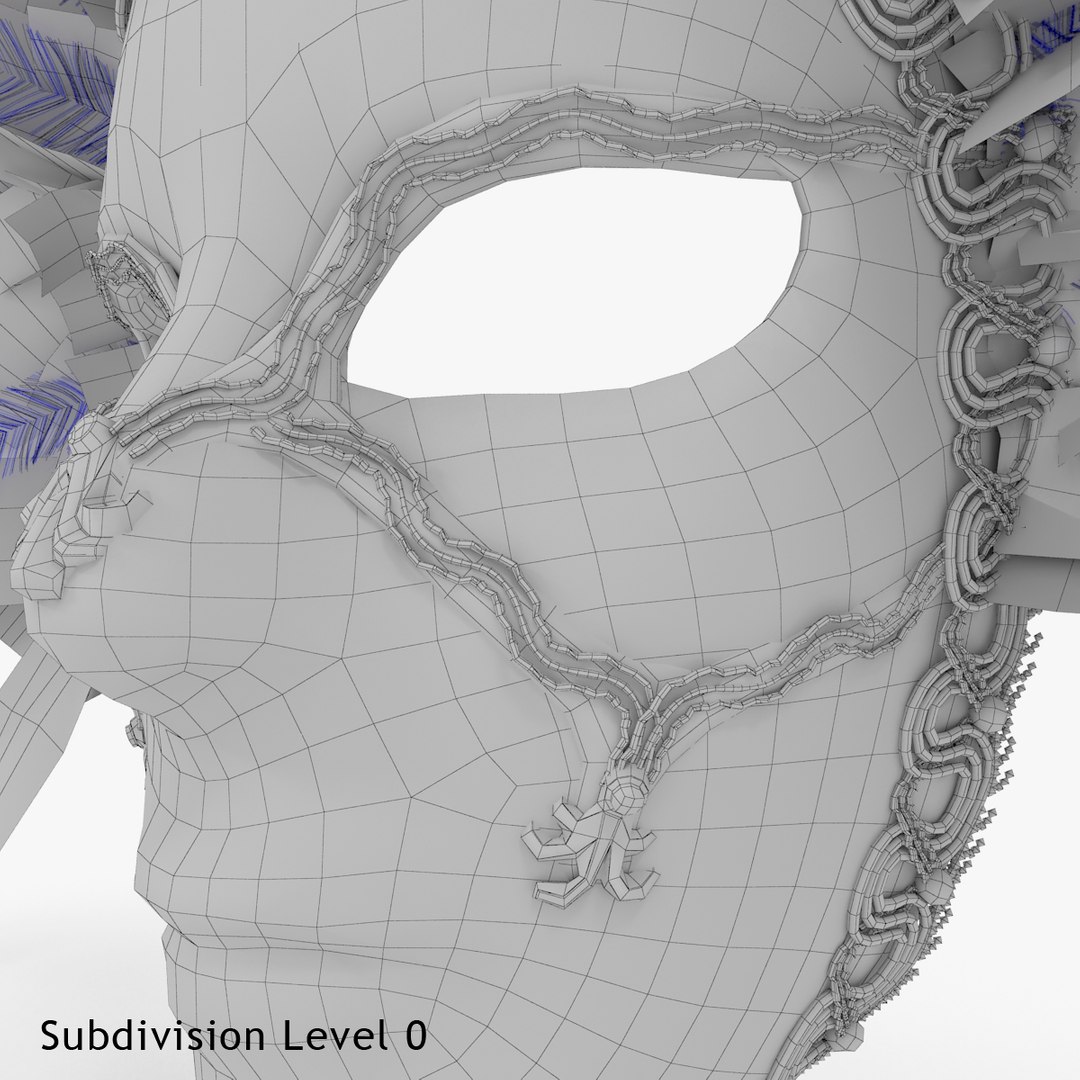 venetian mask carnival 3d max