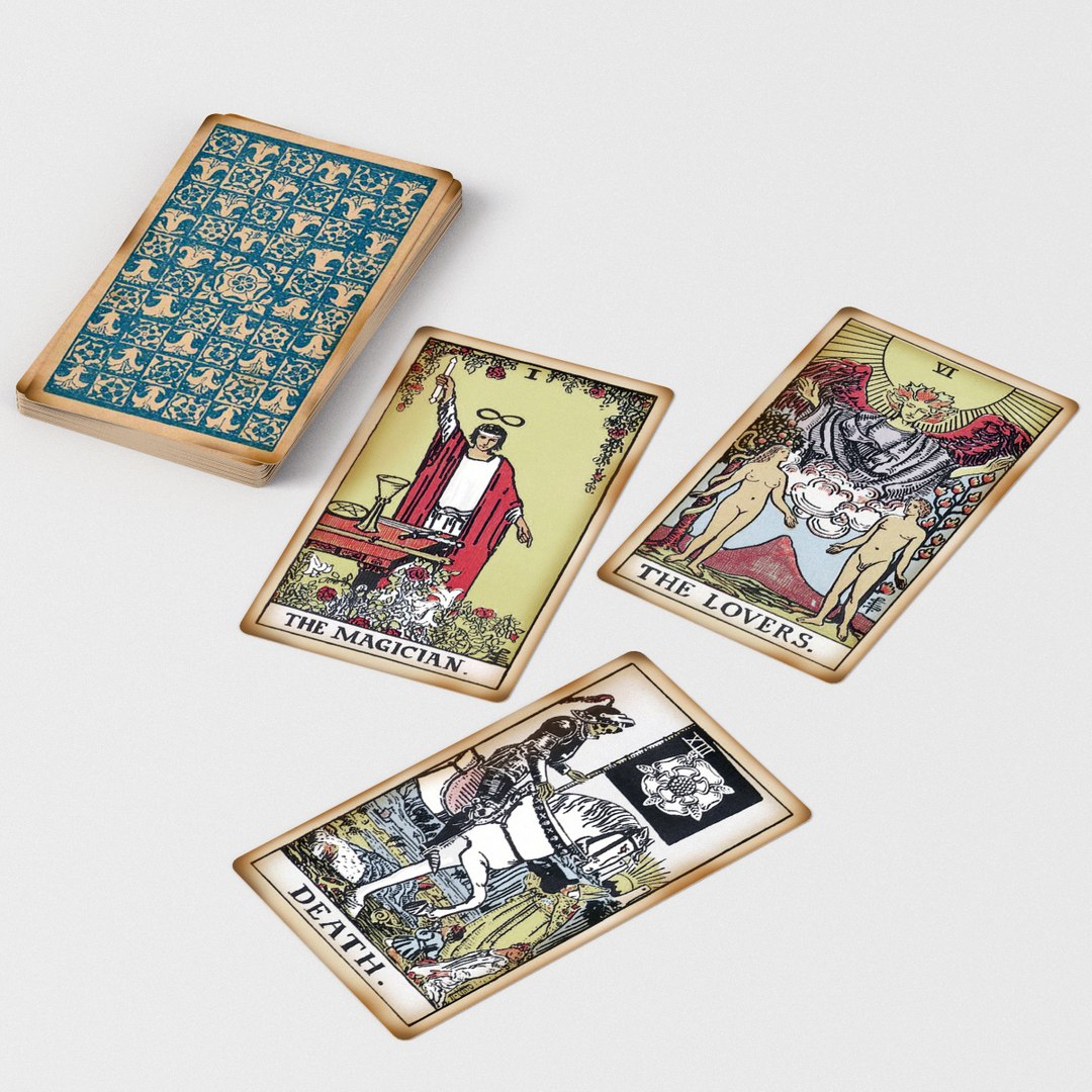 3D Model Old Tarot Cards - - TurboSquid 1460275