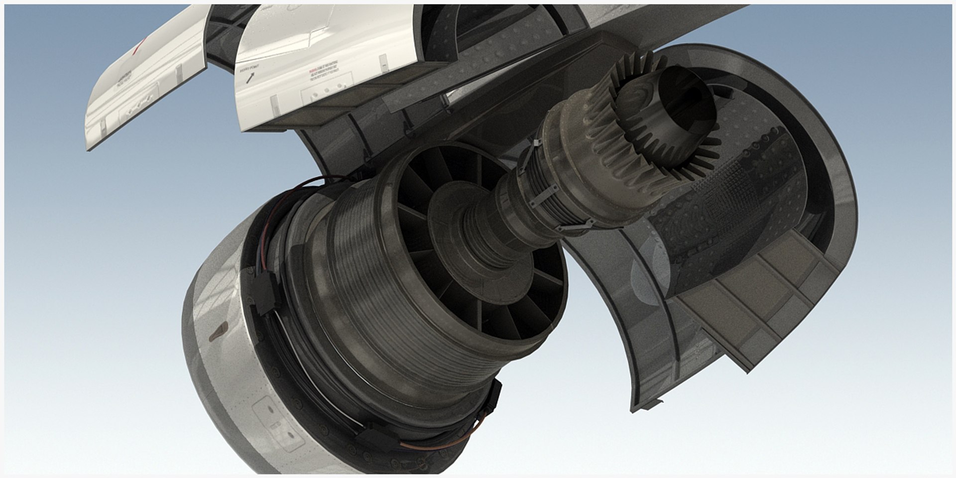 3D Airbus A340 Engine - TurboSquid 1463986