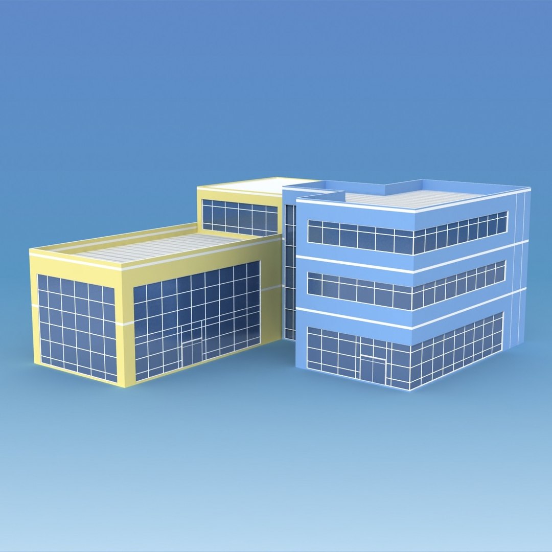 3d Model Corporate Buildings Pack 01