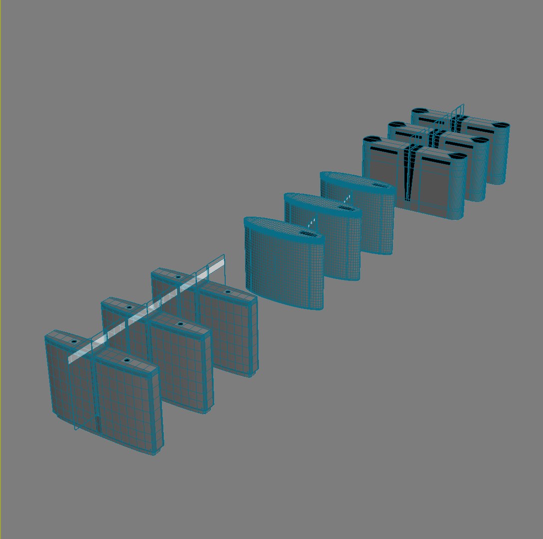 Selection Turnstiles Lobby 3d Model