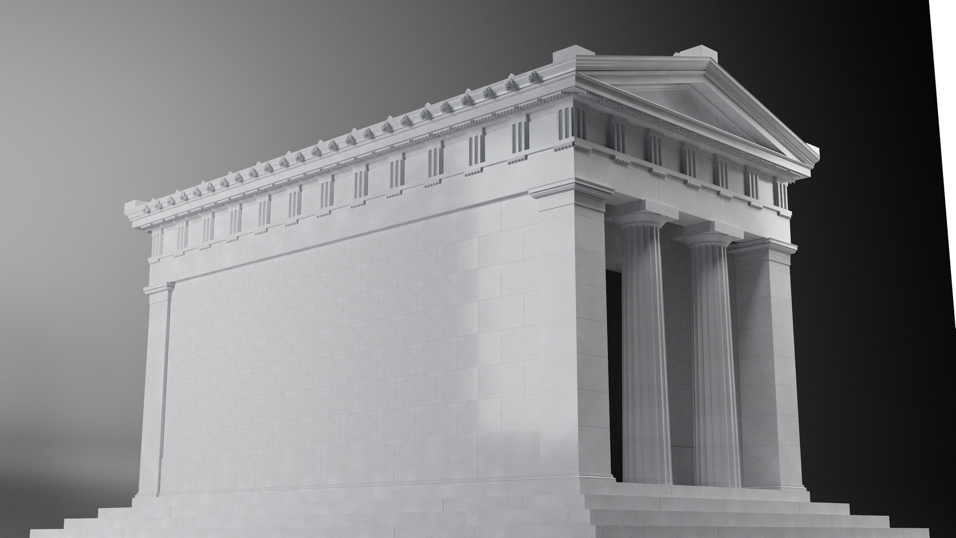 Temple Of Diana Propylaea At Eleusis Greek Doric Column 3D Model ...