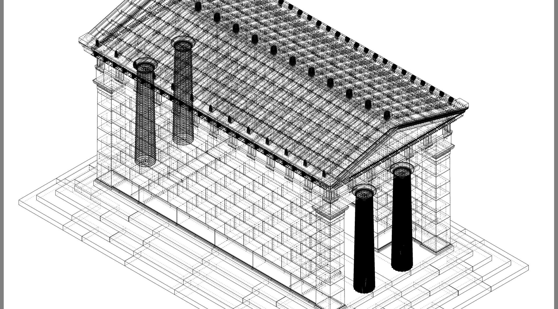 Temple Of Diana Propylaea At Eleusis Greek Doric Column 3D Model ...