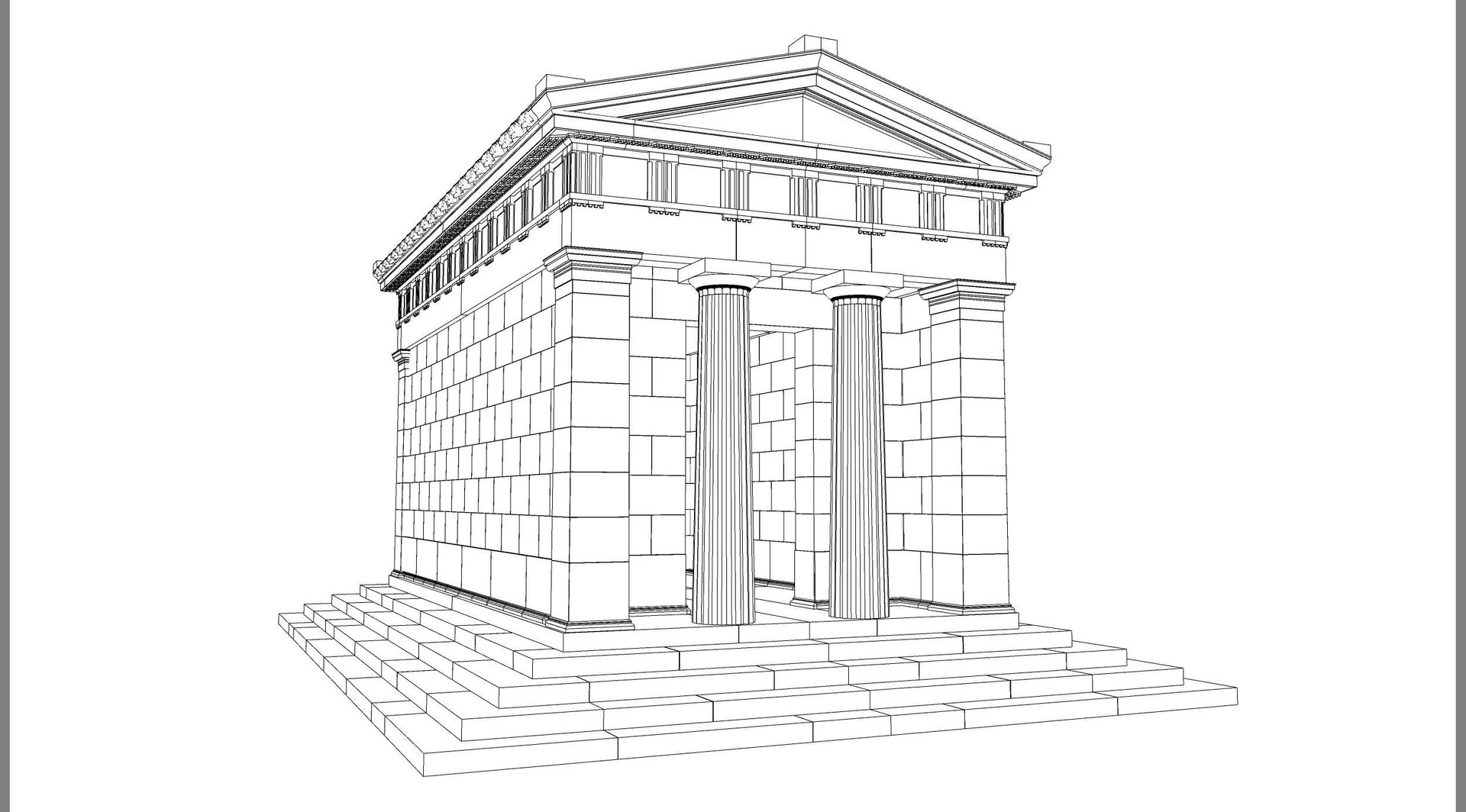 Temple Of Diana Propylaea At Eleusis Greek Doric Column 3D Model ...