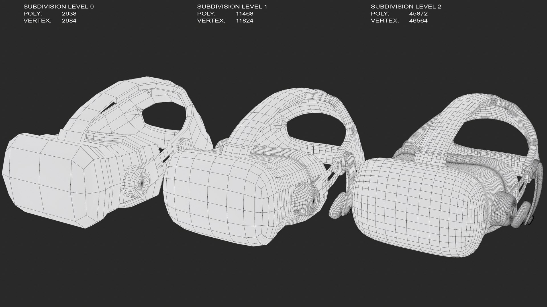 HTC Vive VR Headset Lowpoly PBR 3D Model - TurboSquid 1754371