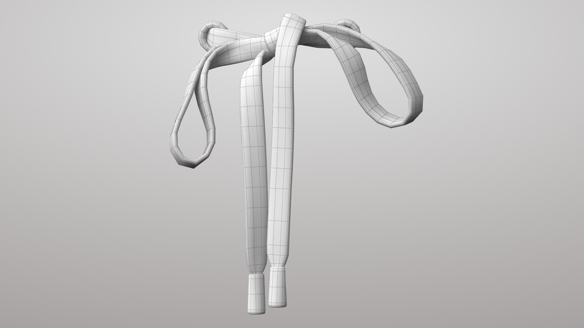 Shoelace 1v White PBR 3D model - TurboSquid 2053628