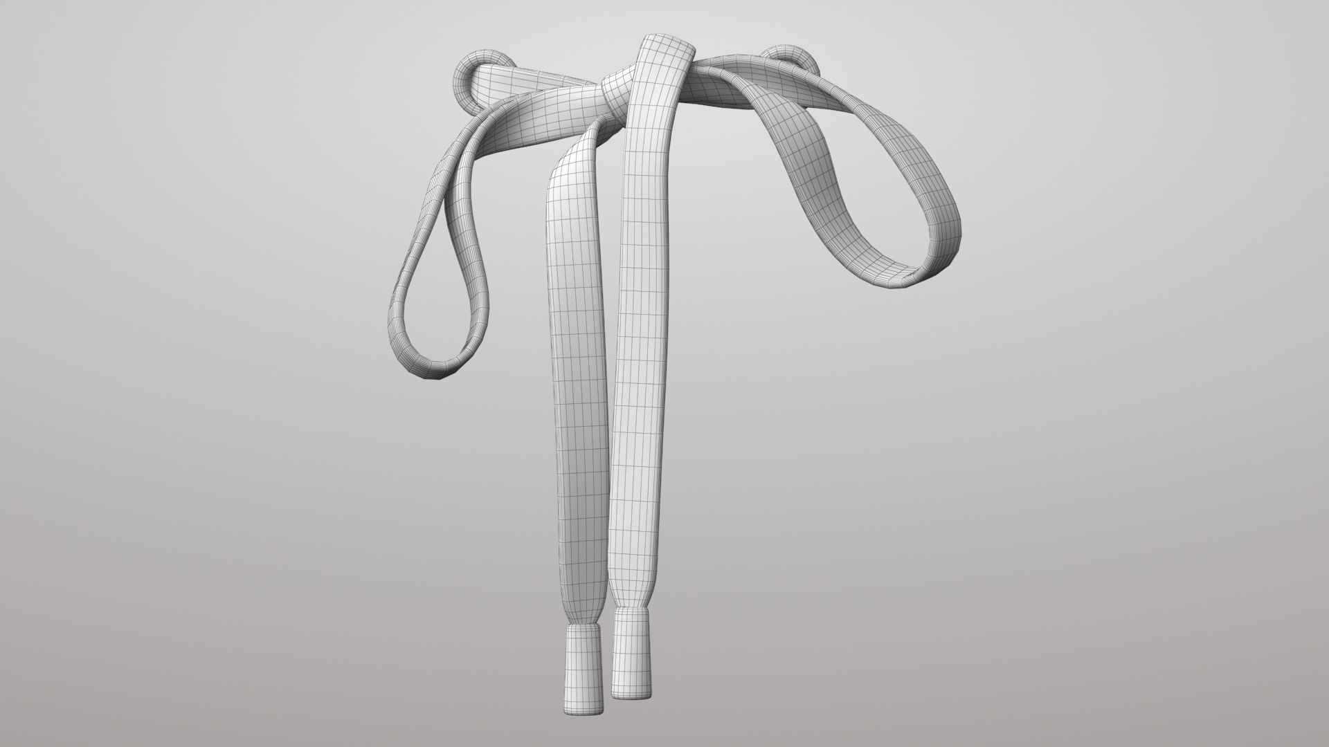 Shoelace 1v White PBR 3D model - TurboSquid 2053628