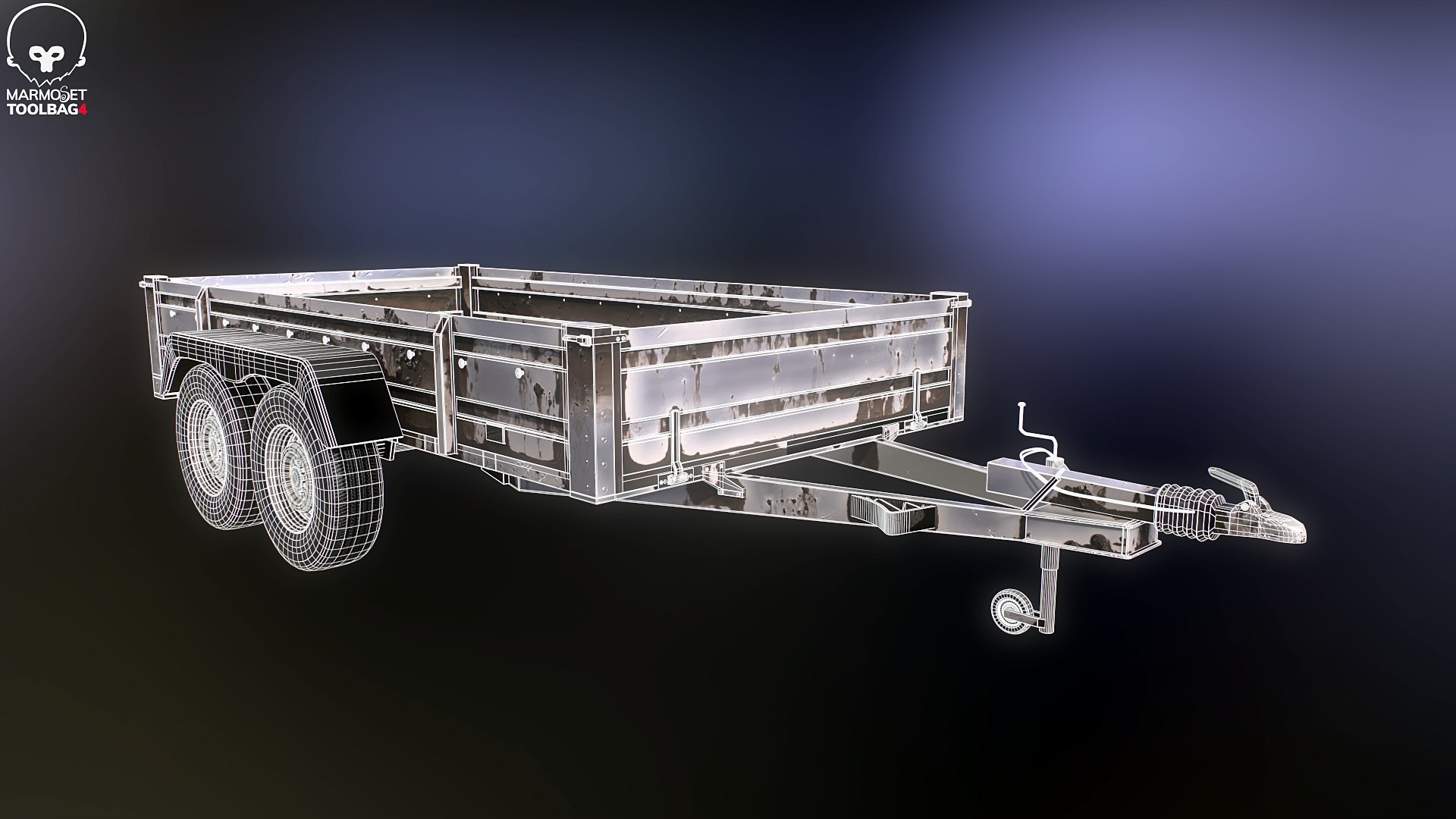 3D Rusted Cargo Trailer PBR - TurboSquid 2088643