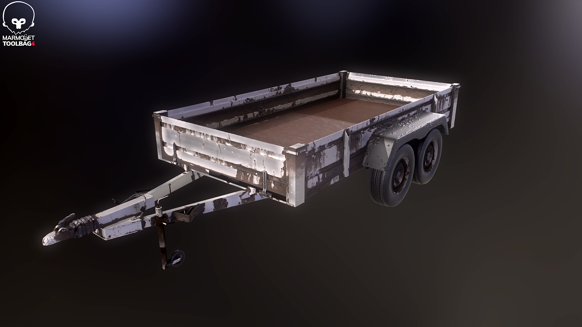 3D Rusted Cargo Trailer PBR - TurboSquid 2088643
