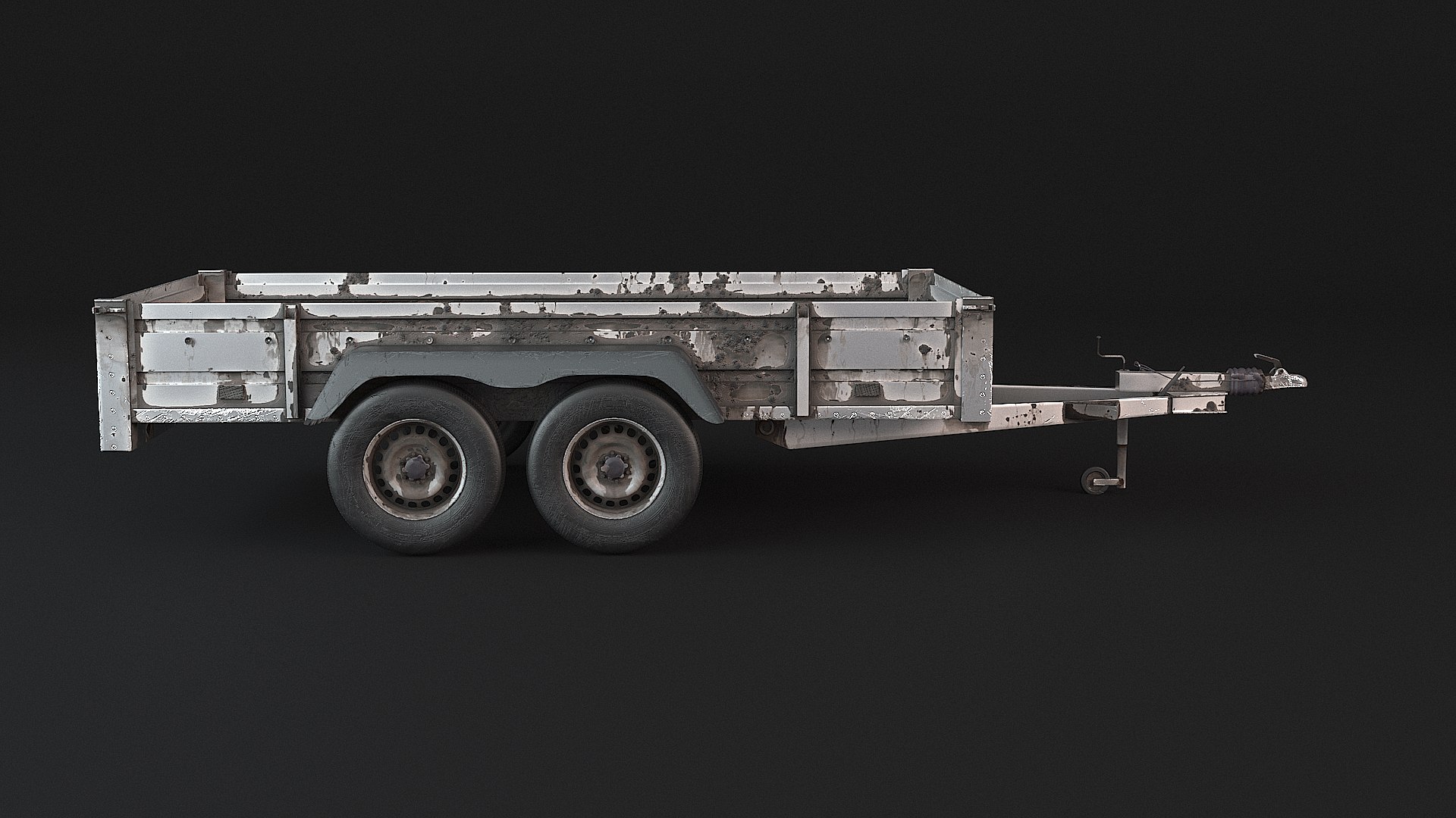 3D Rusted Cargo Trailer PBR - TurboSquid 2088643