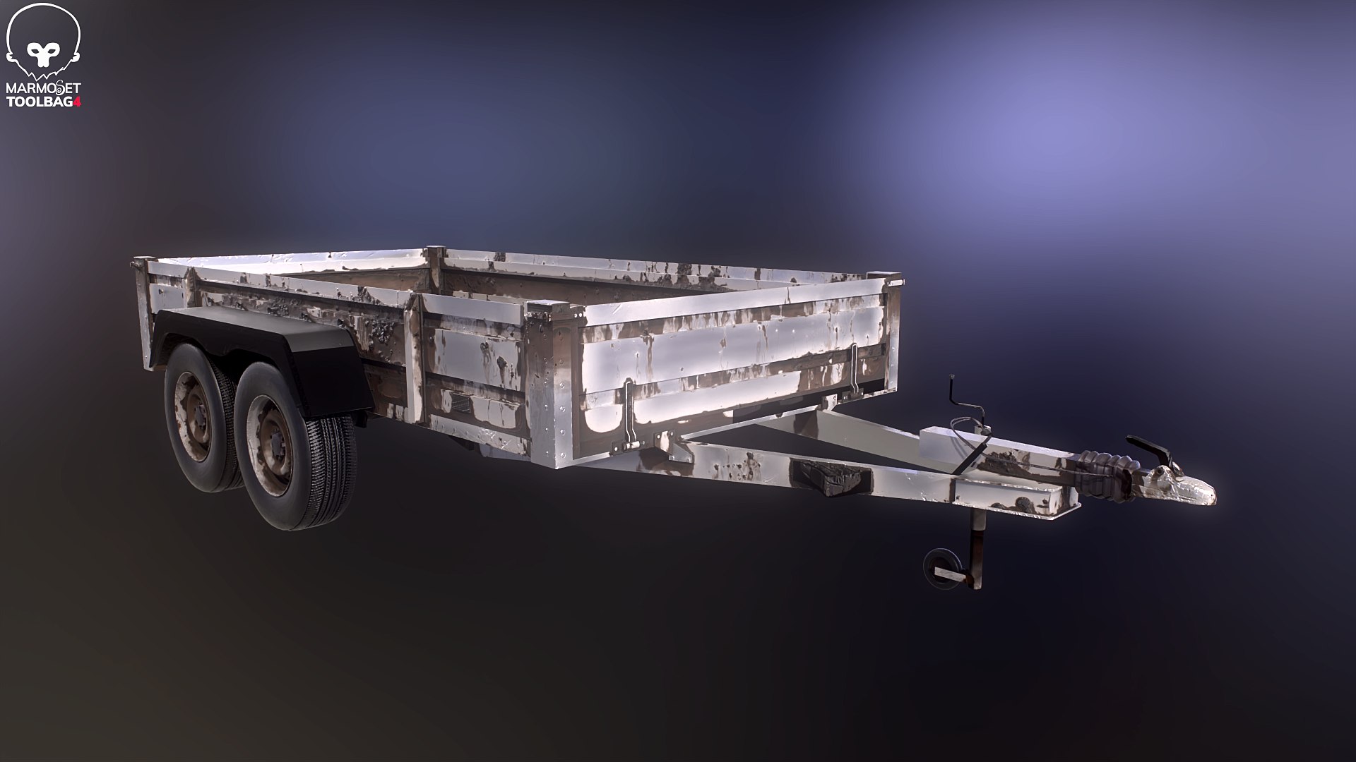 3D Rusted Cargo Trailer PBR - TurboSquid 2088643