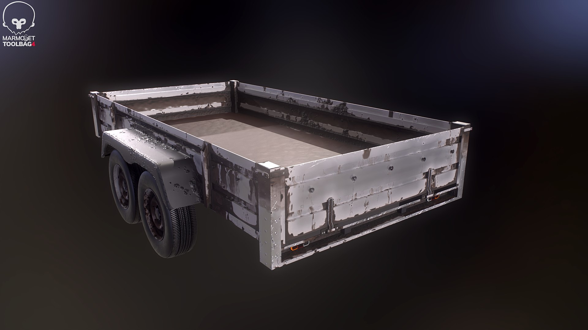 3D Rusted Cargo Trailer PBR - TurboSquid 2088643