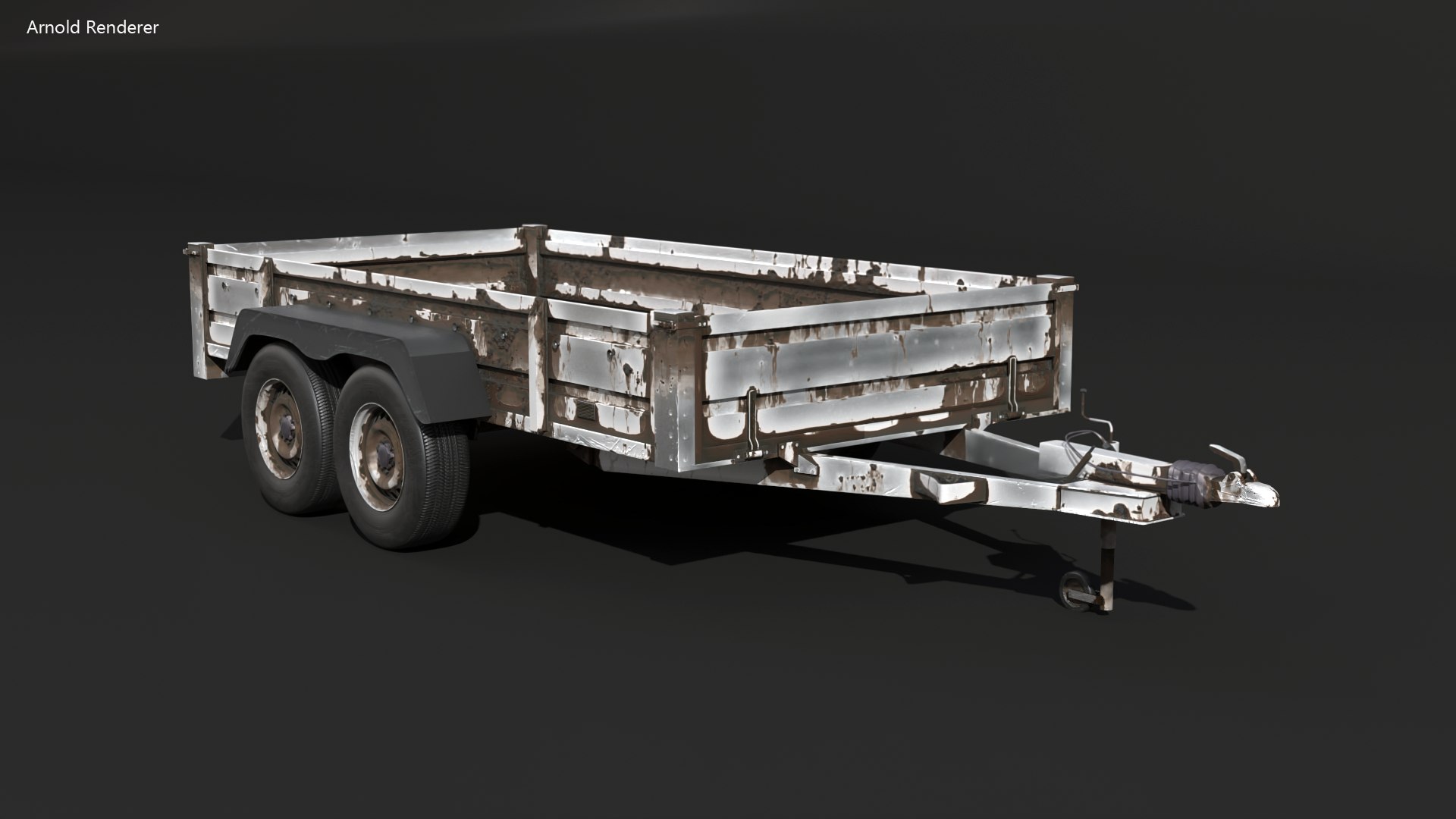 3D Rusted Cargo Trailer PBR - TurboSquid 2088643