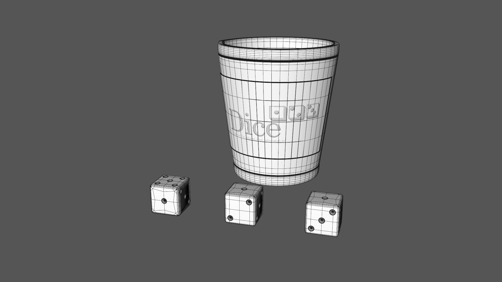 3D dice cup model - TurboSquid 1253356