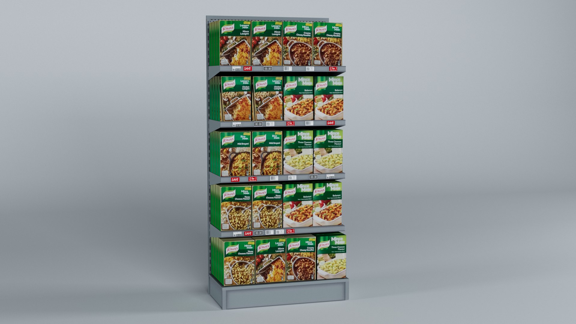 3D Supermarket Shelving Model - TurboSquid 2116387