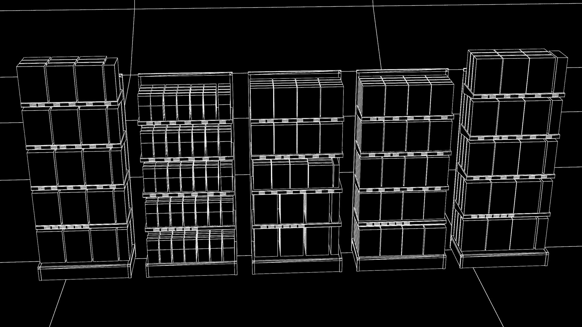 3D Supermarket Shelving Model - TurboSquid 2116387
