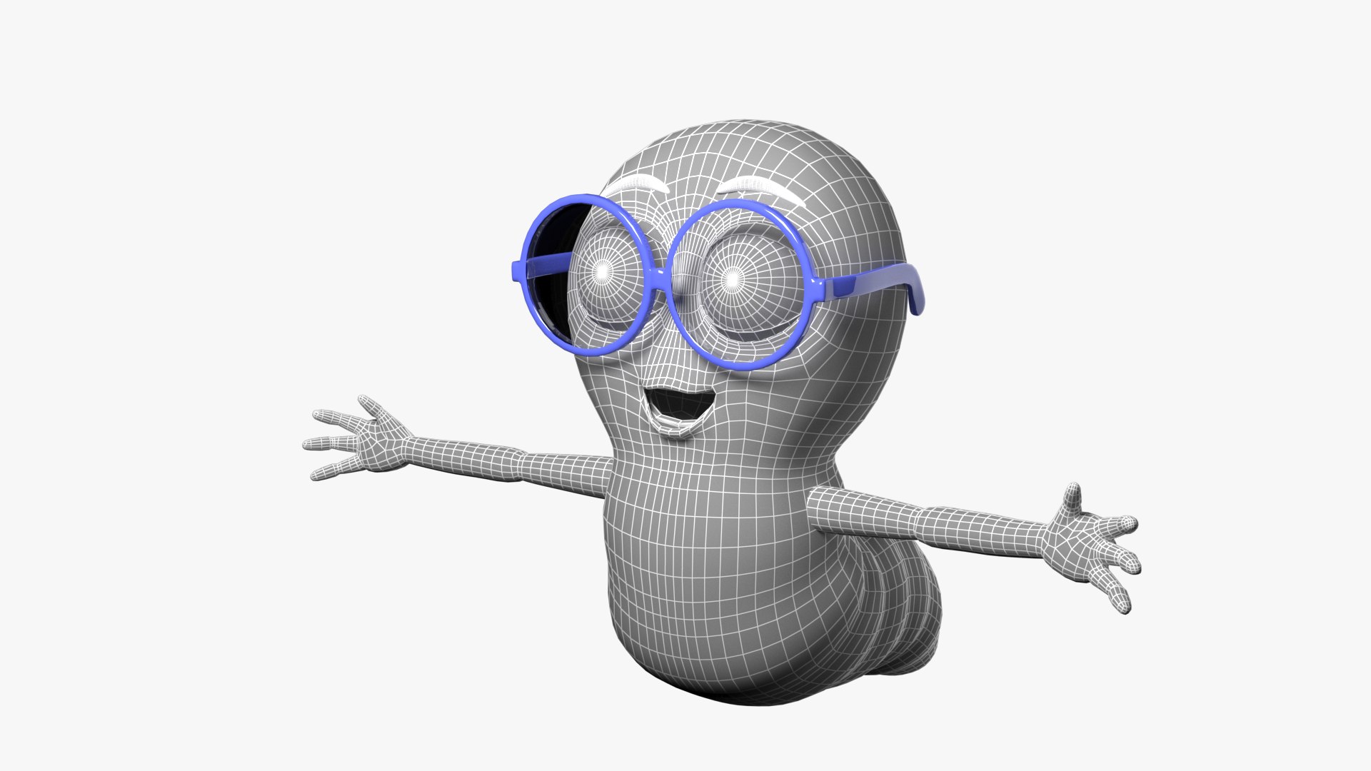 3D Cartoon Worm Character - TurboSquid 1979037