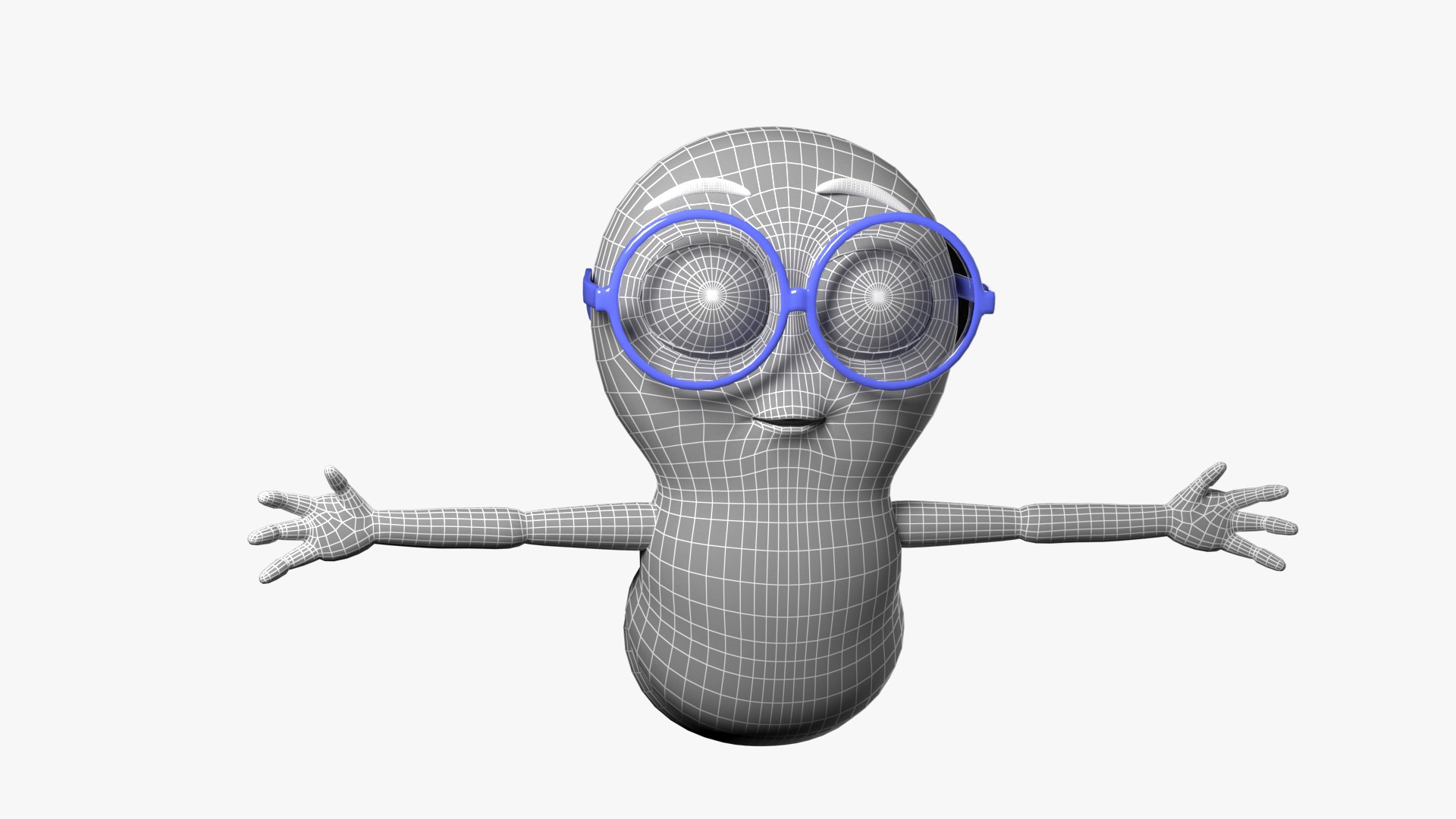 3D Cartoon Worm Character - TurboSquid 1979037