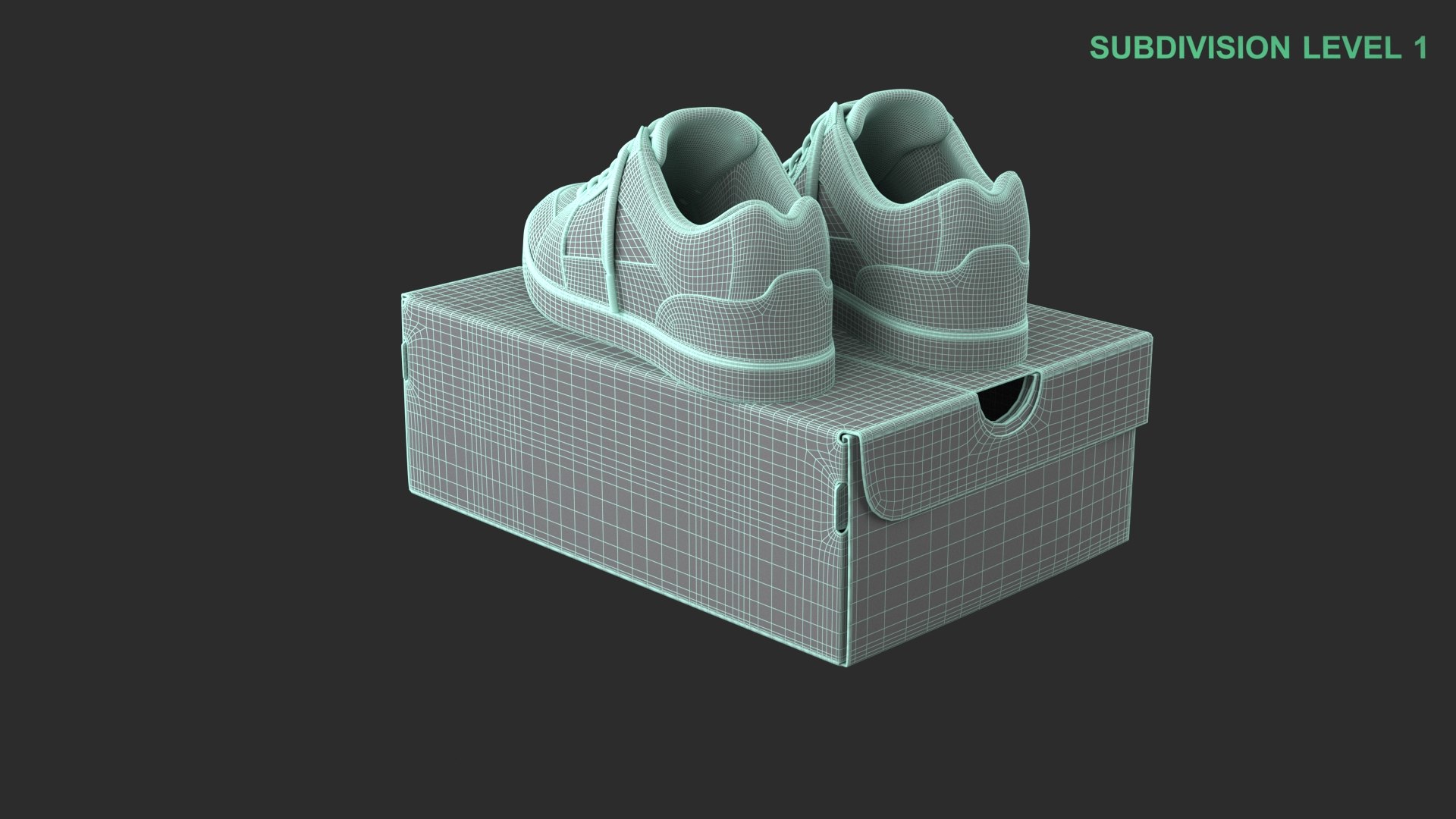 3D Shoe Box With Sneakers - TurboSquid 2379383