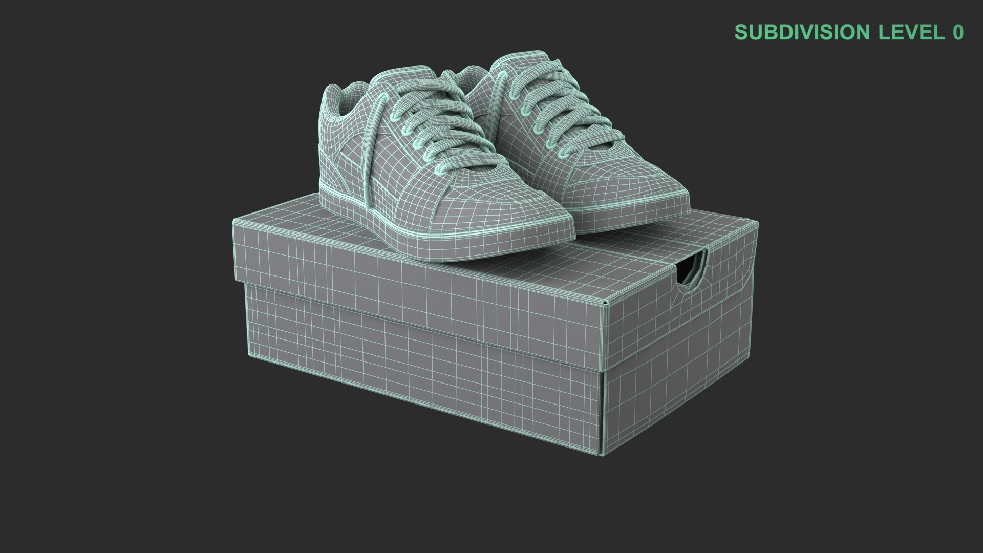 3D Shoe Box With Sneakers - TurboSquid 2379383