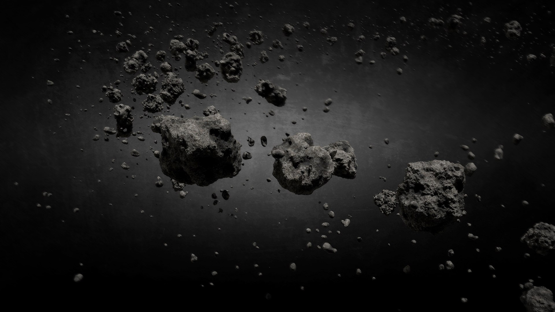 3D Asteroid Belt Field - TurboSquid 2038679
