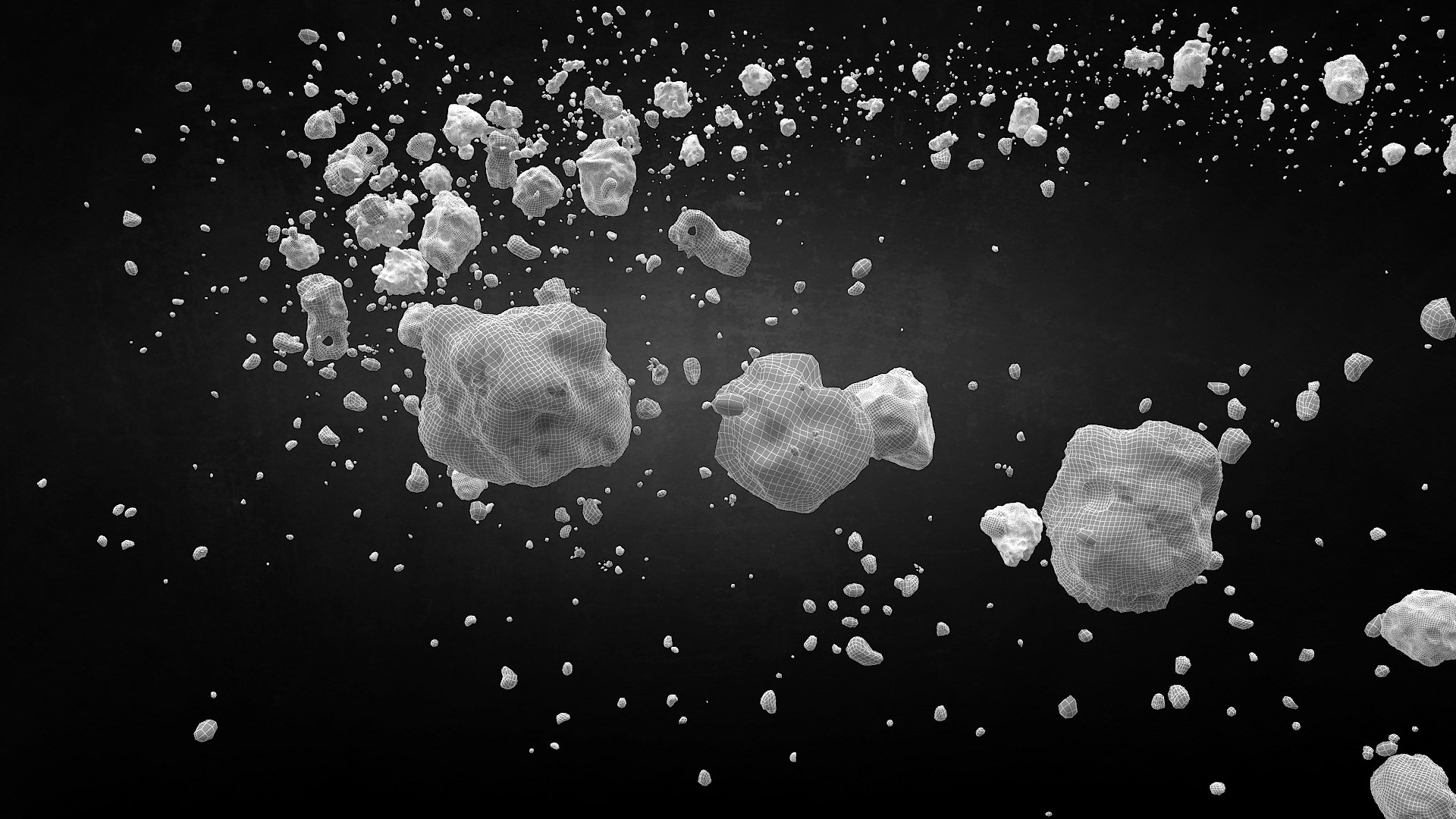 3D Asteroid Belt Field - TurboSquid 2038679