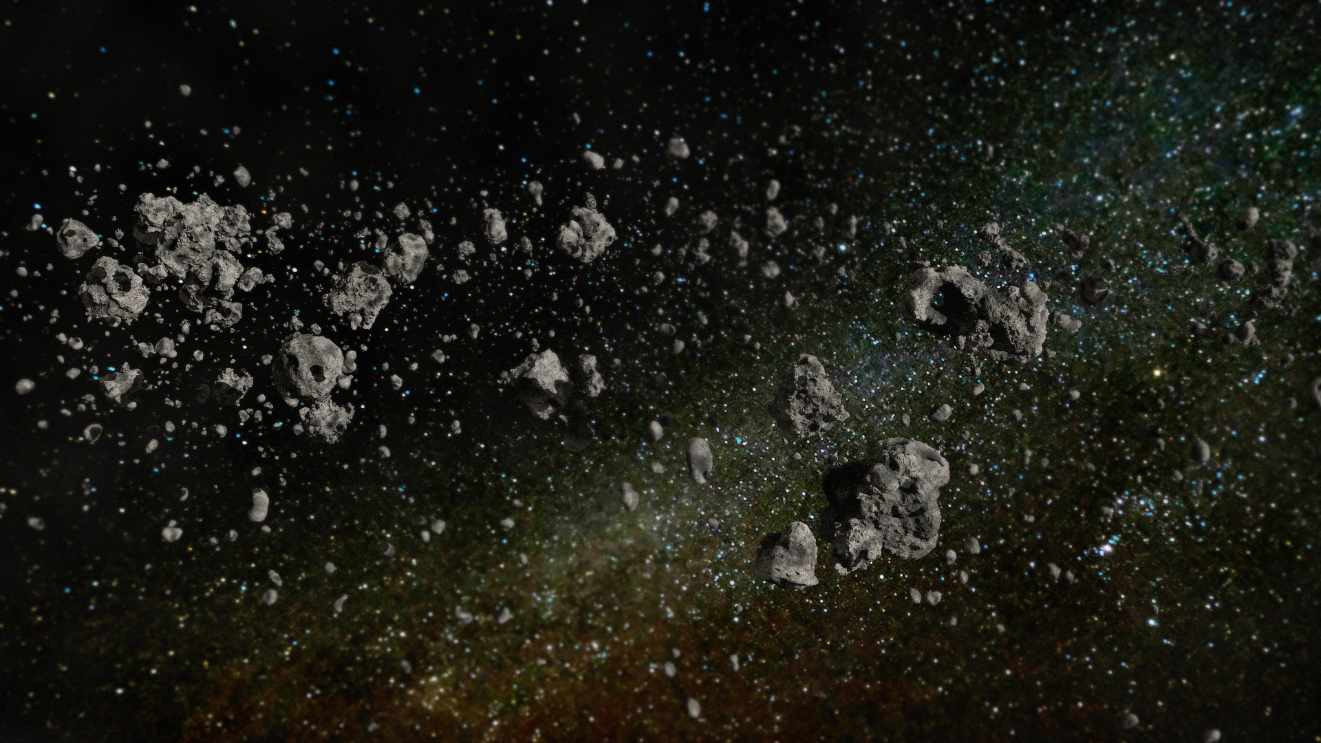 3D Asteroid Belt Field - TurboSquid 2038679
