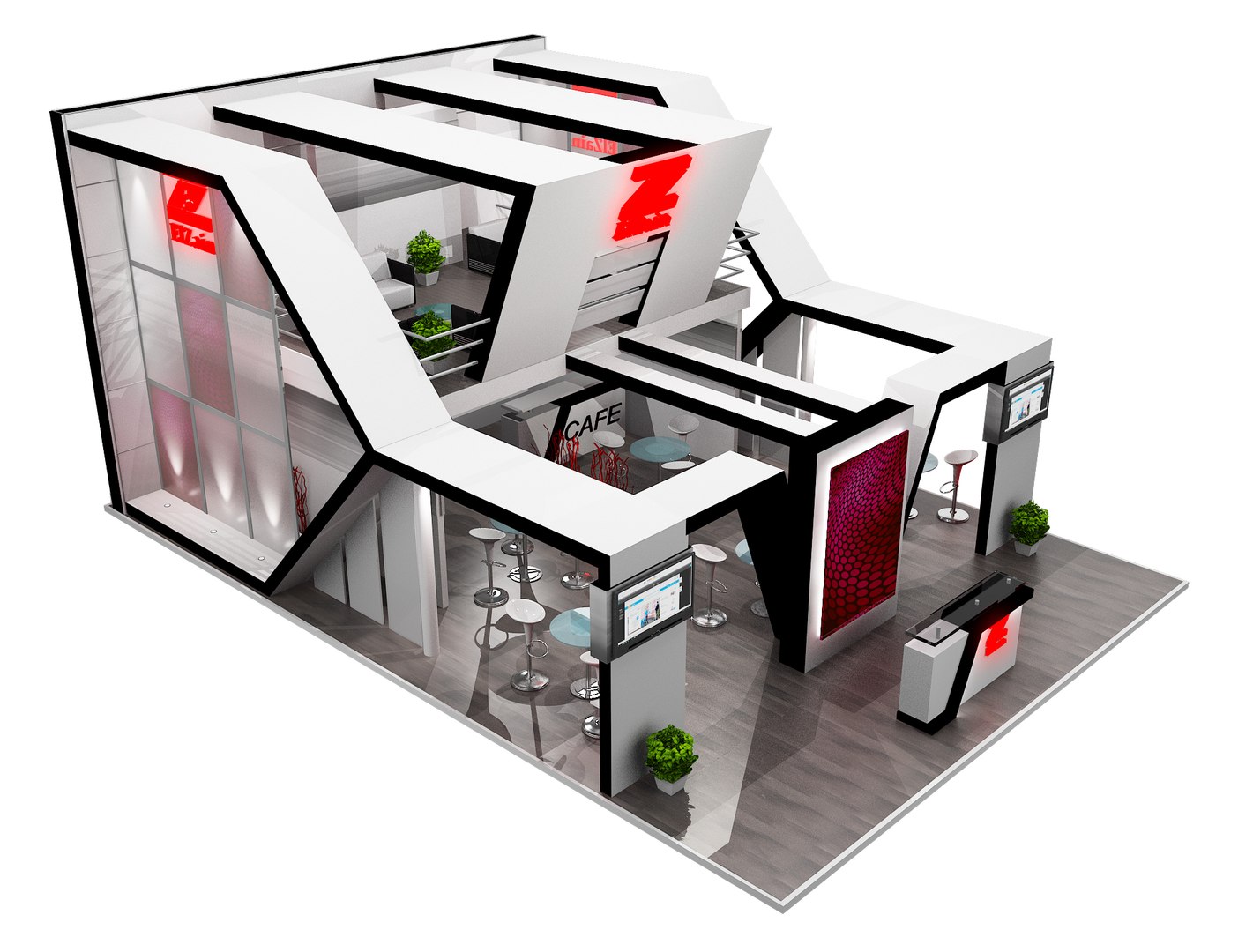3D model Booth Exhibition Stand a456a - TurboSquid 1715204