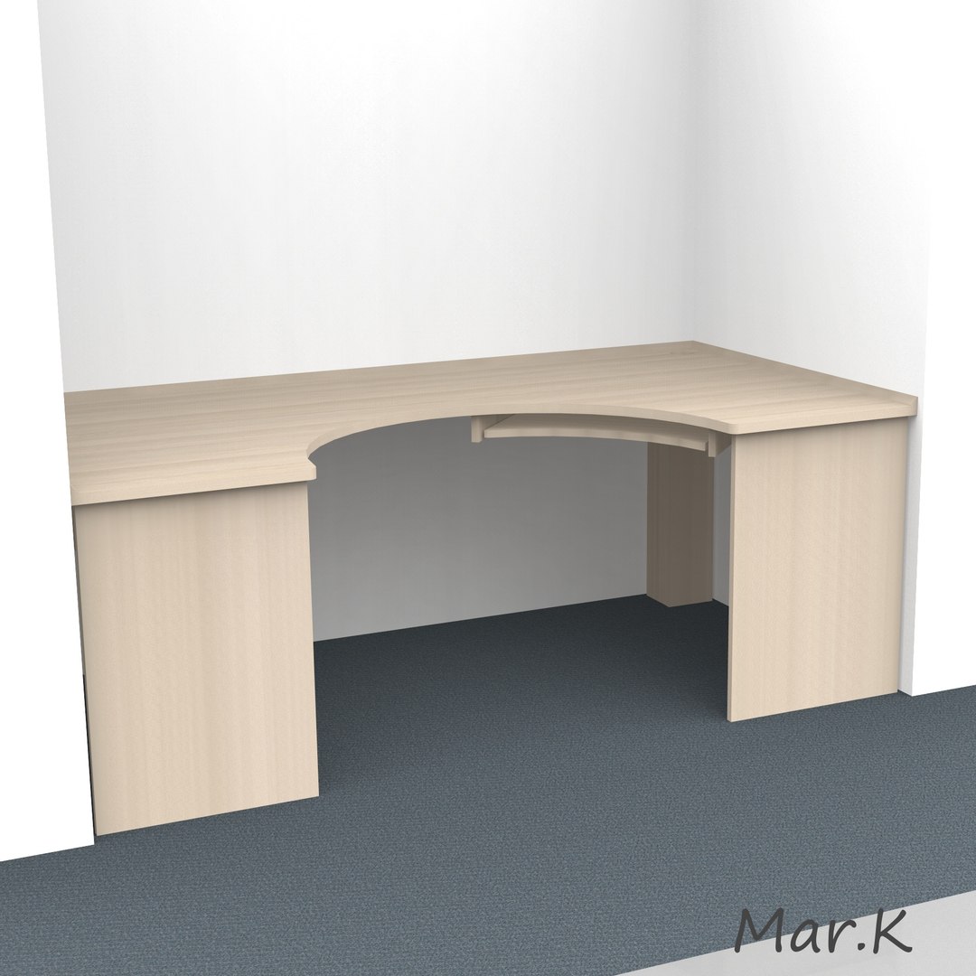 computer table niche 3d model