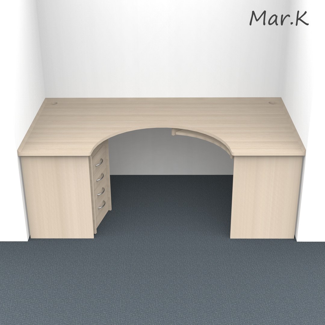 computer table niche 3d model