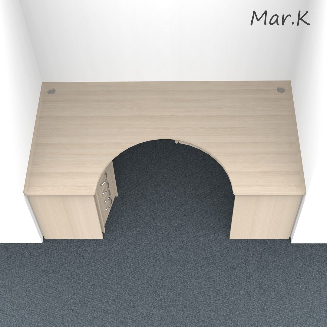 computer table niche 3d model