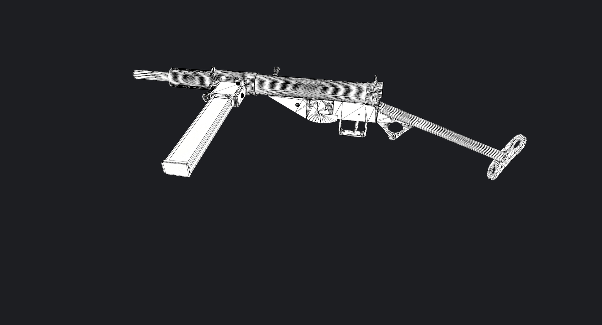 3d Model Sten Mark Ii Submachine Gun