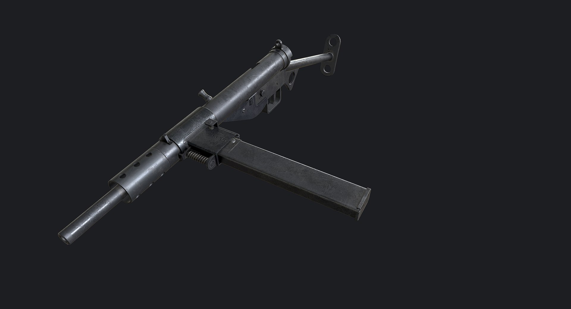3d Model Sten Mark Ii Submachine Gun
