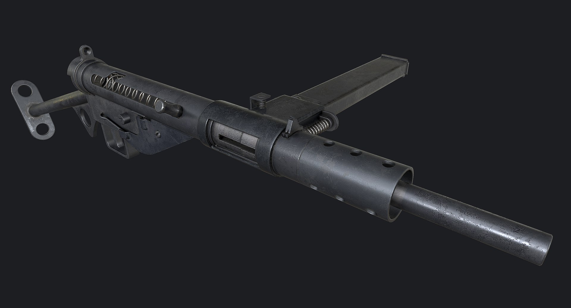 3d Model Sten Mark Ii Submachine Gun