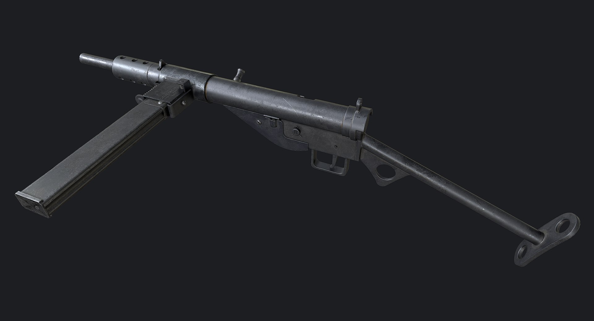 3d Model Sten Mark Ii Submachine Gun