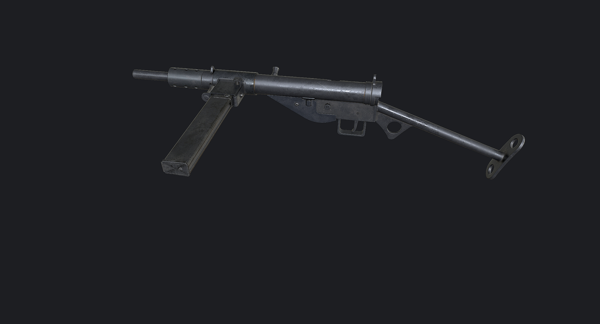 3d Model Sten Mark Ii Submachine Gun