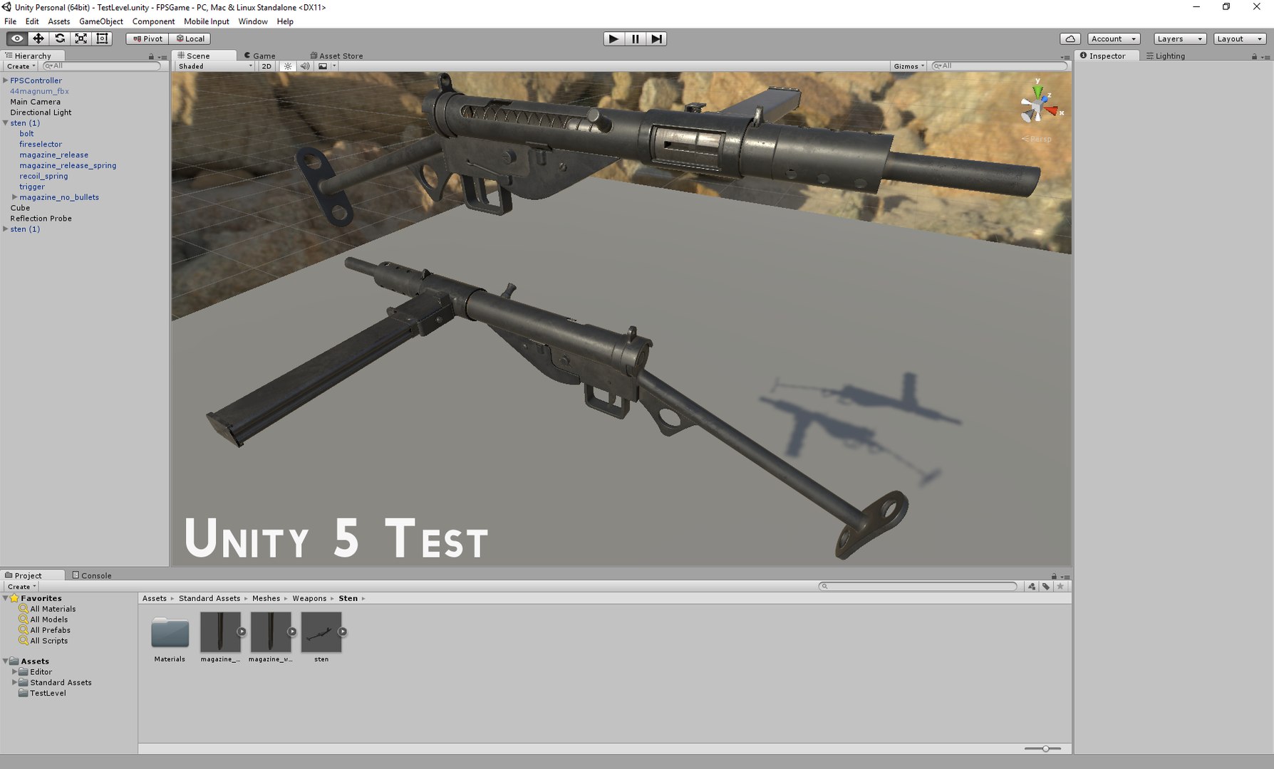 3d model sten mark ii submachine gun
