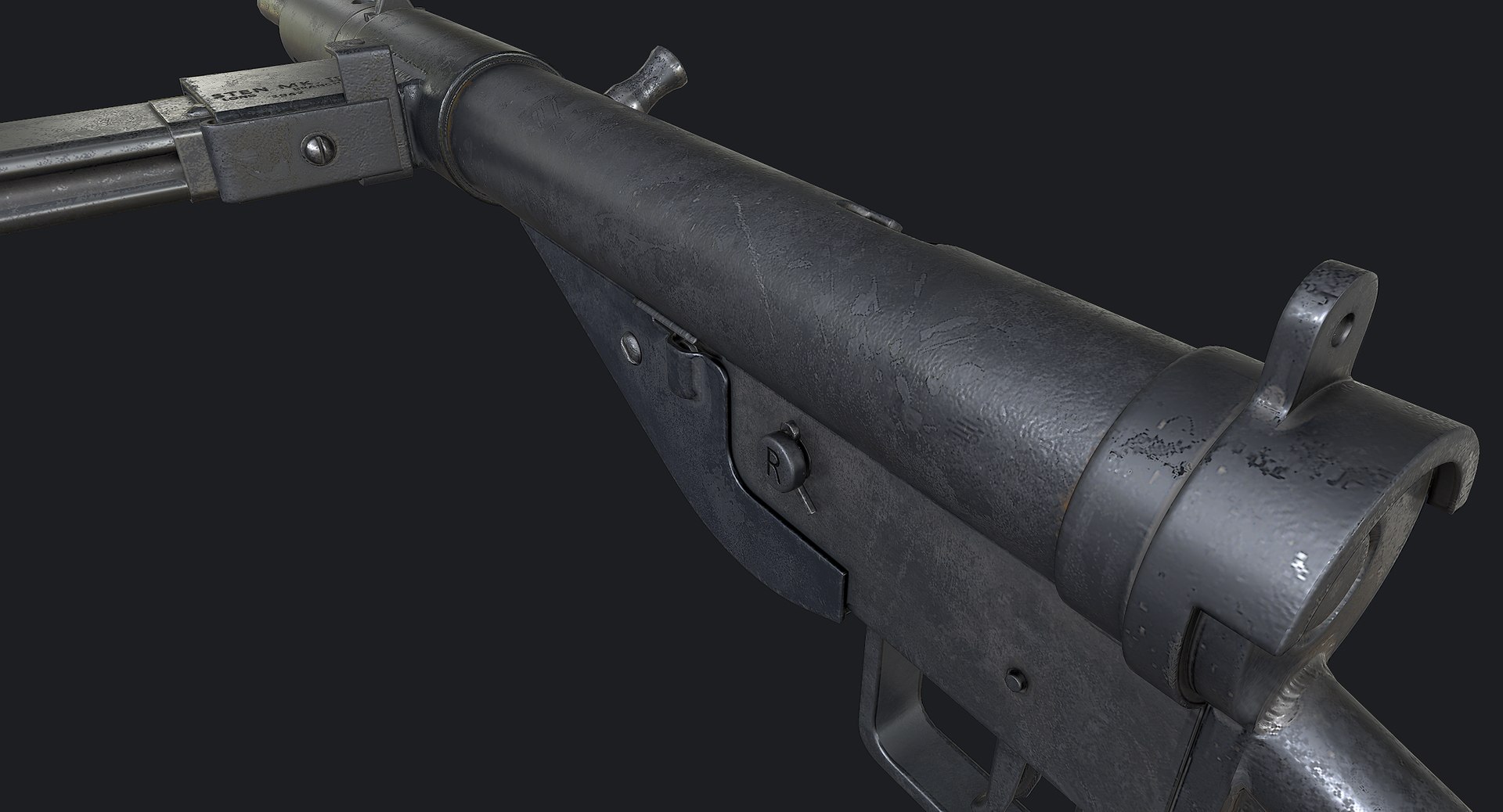 3d Model Sten Mark Ii Submachine Gun