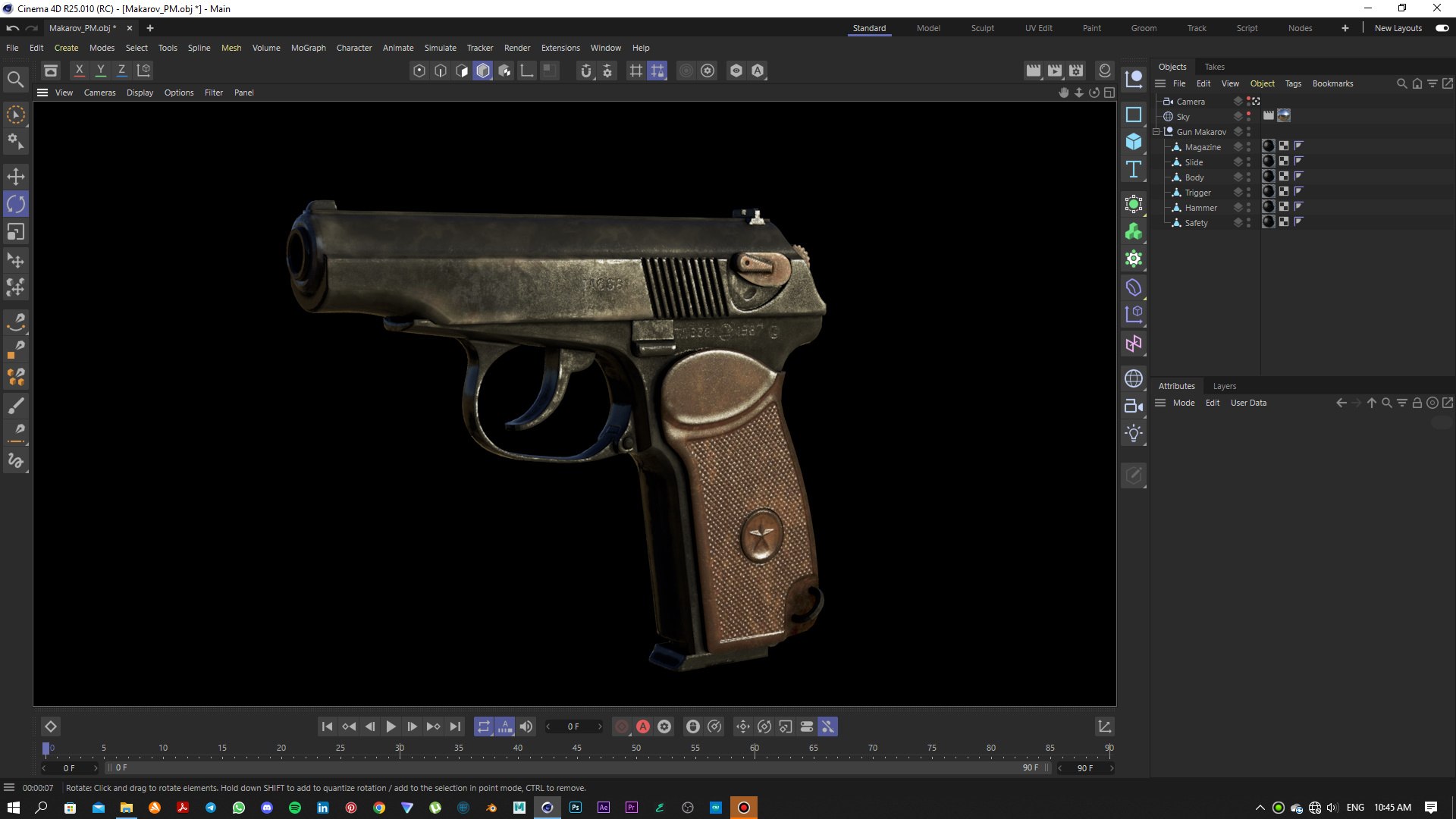 3D Makarov Pistol 3D Model - TurboSquid 2062314