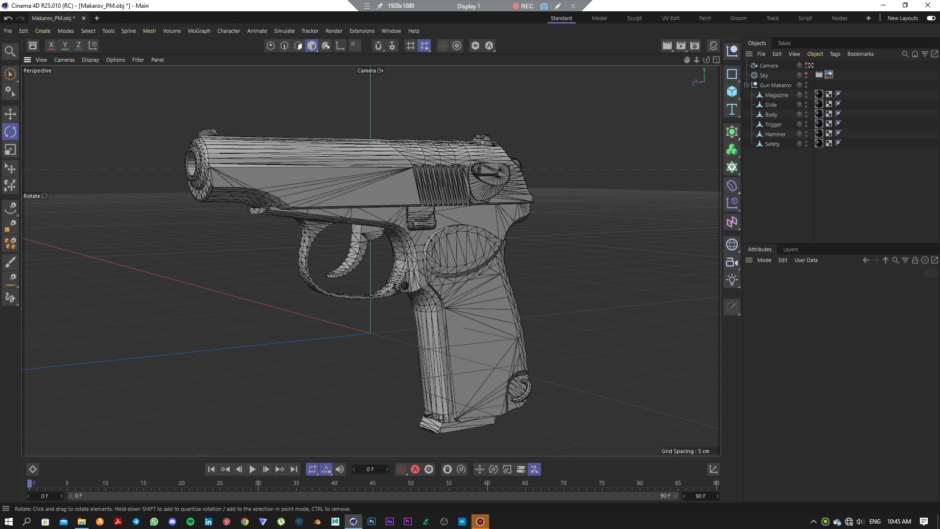 3D Makarov Pistol 3D Model - TurboSquid 2062314