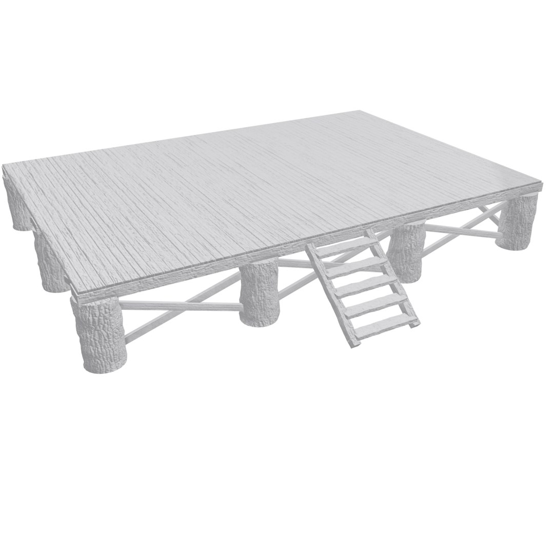 3d Medieval Wooden Stage