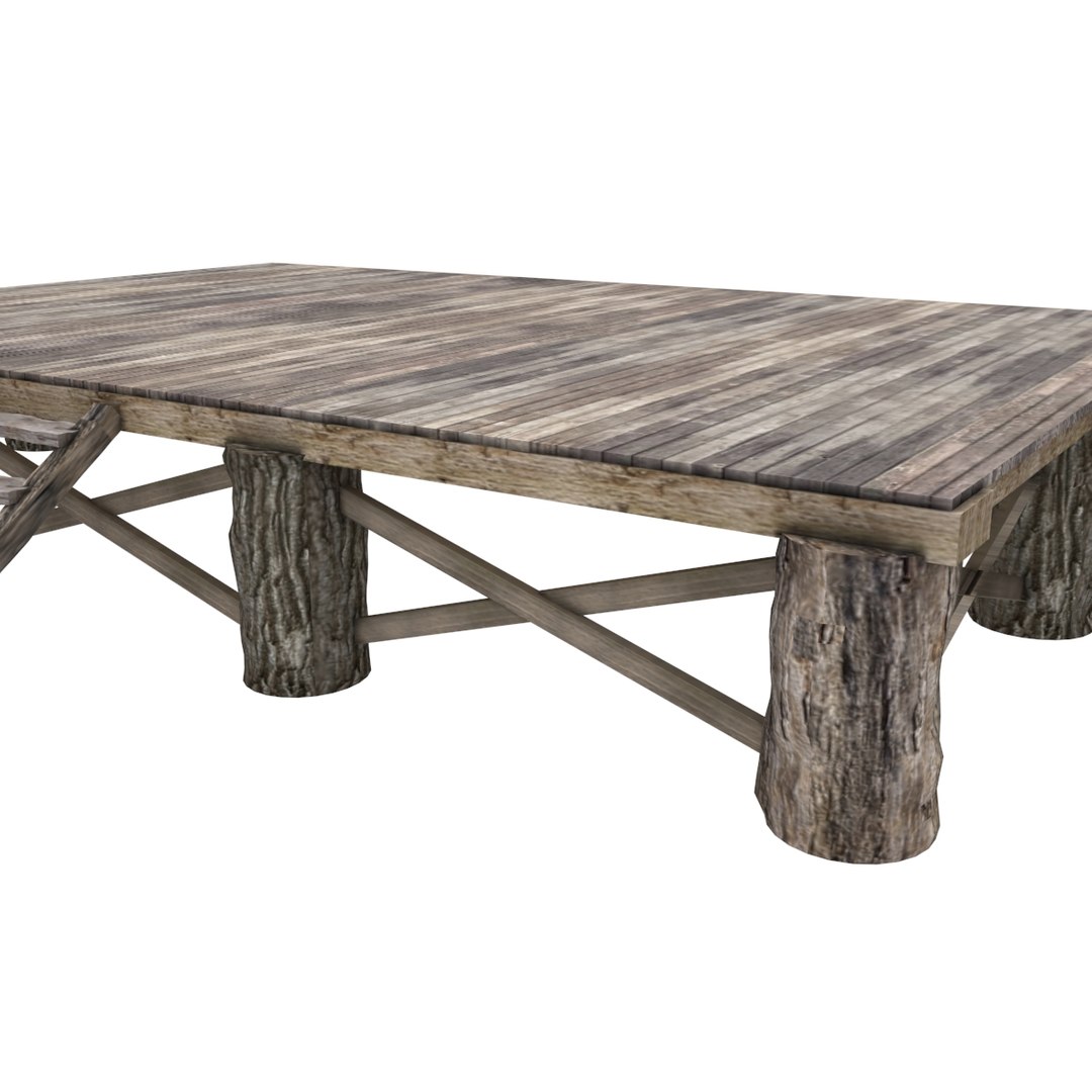 3d Medieval Wooden Stage