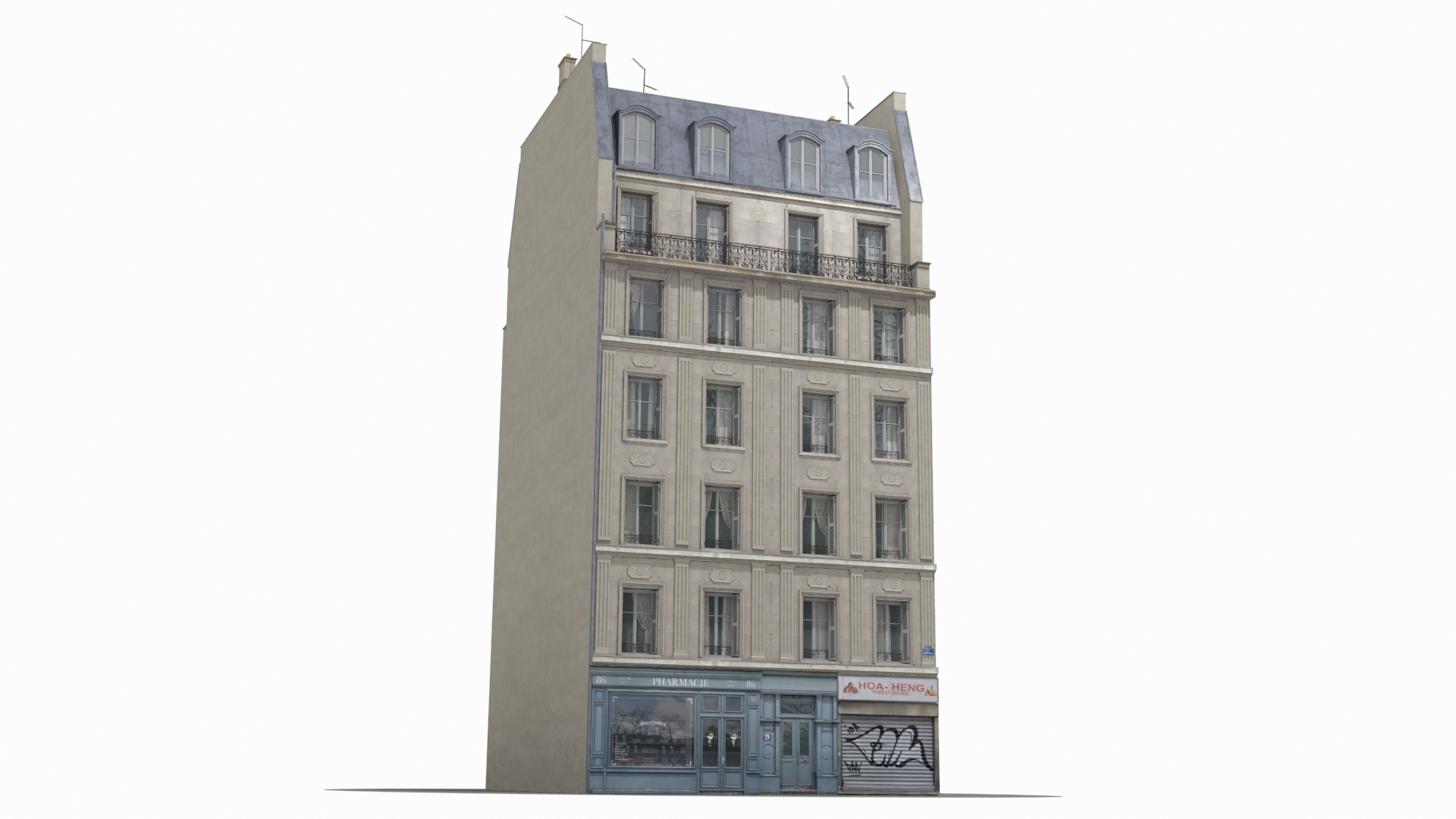 3D Old Paris House - TurboSquid 1648285