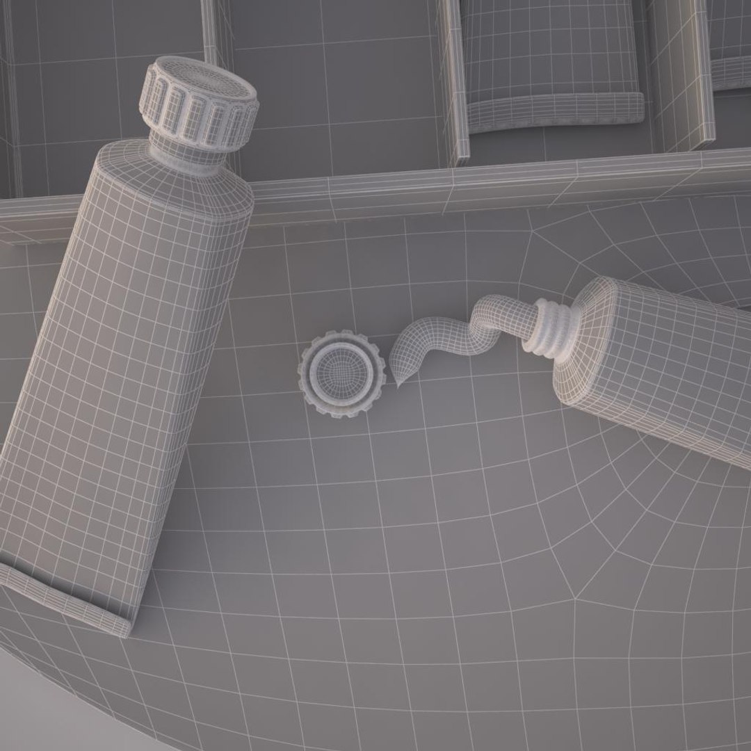 3d Model Artist Paint Tube