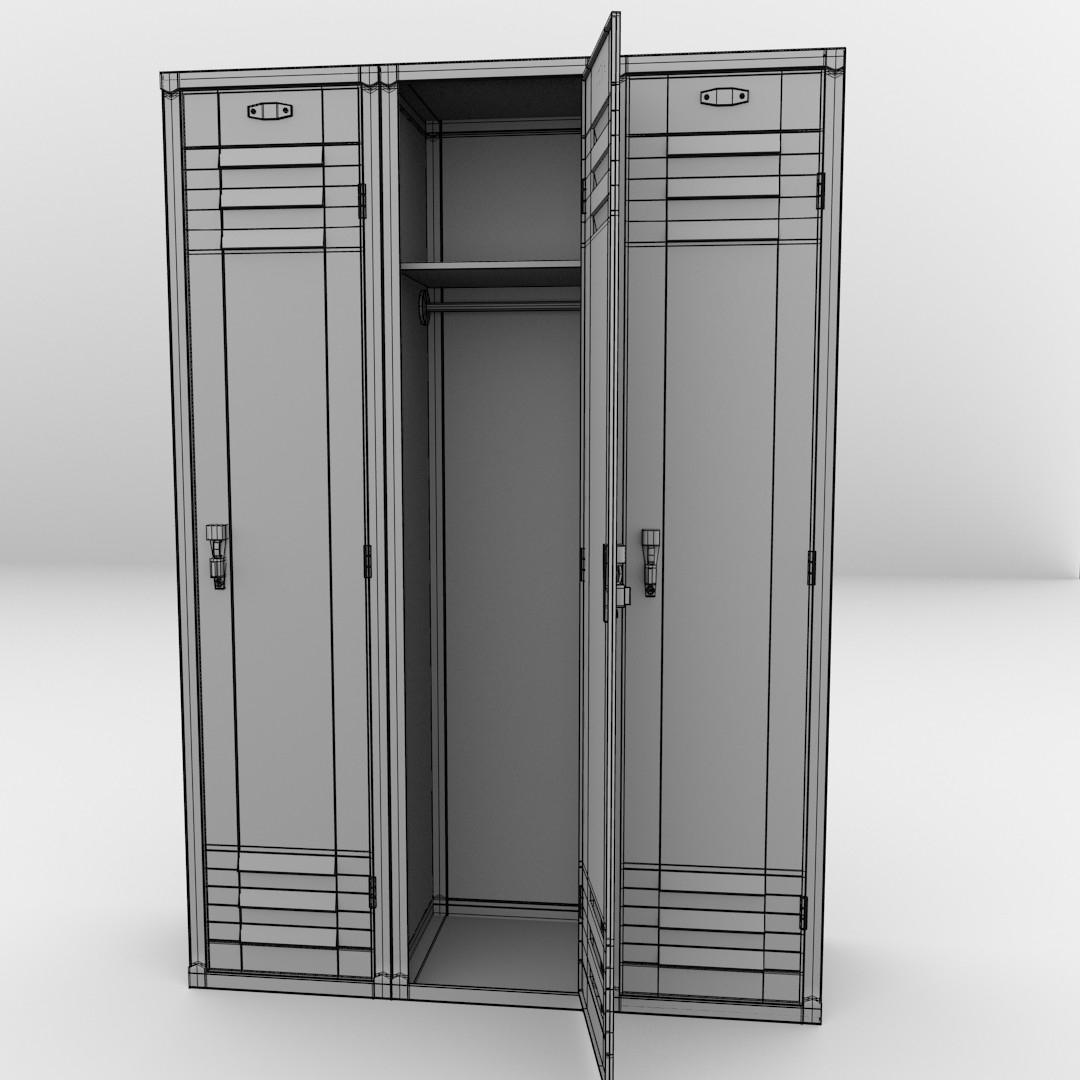 3d model locker lock