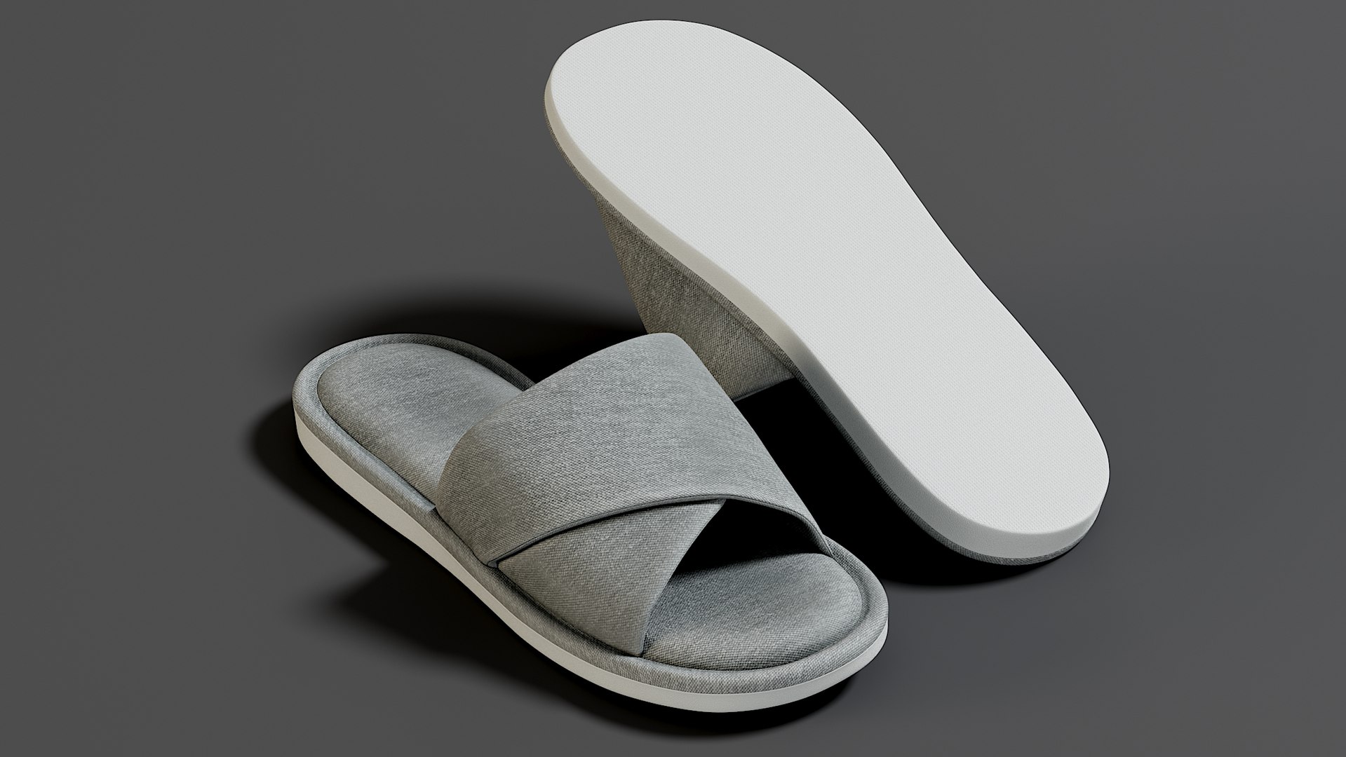 3D realistic men s slippers model - TurboSquid 1522140